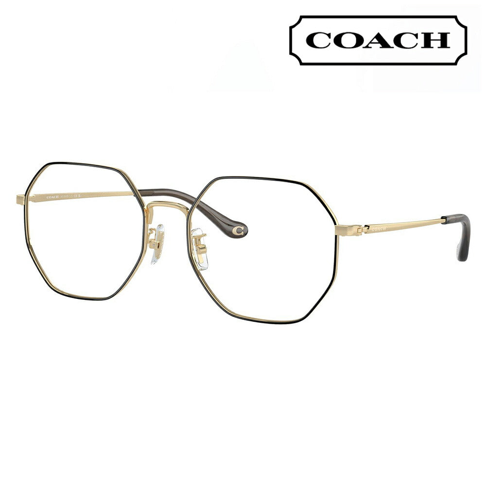 【正規品販売店】度なし1.55レンズ交換+0円 コーチ メガネ HC5174D 9430 56 COACH イレギュラー メタル アジアンデ ...